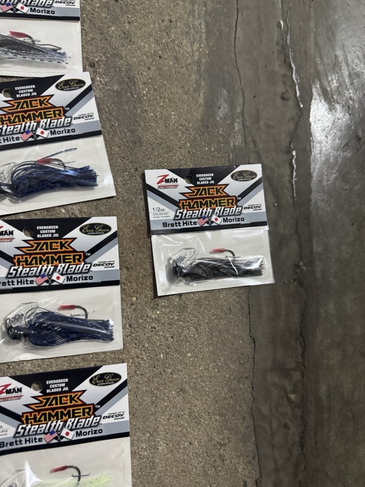 Z-Man Chatterbait Jackhammer, Stealth Blade, Evergreen, Lot Of 18!!!! | eBay