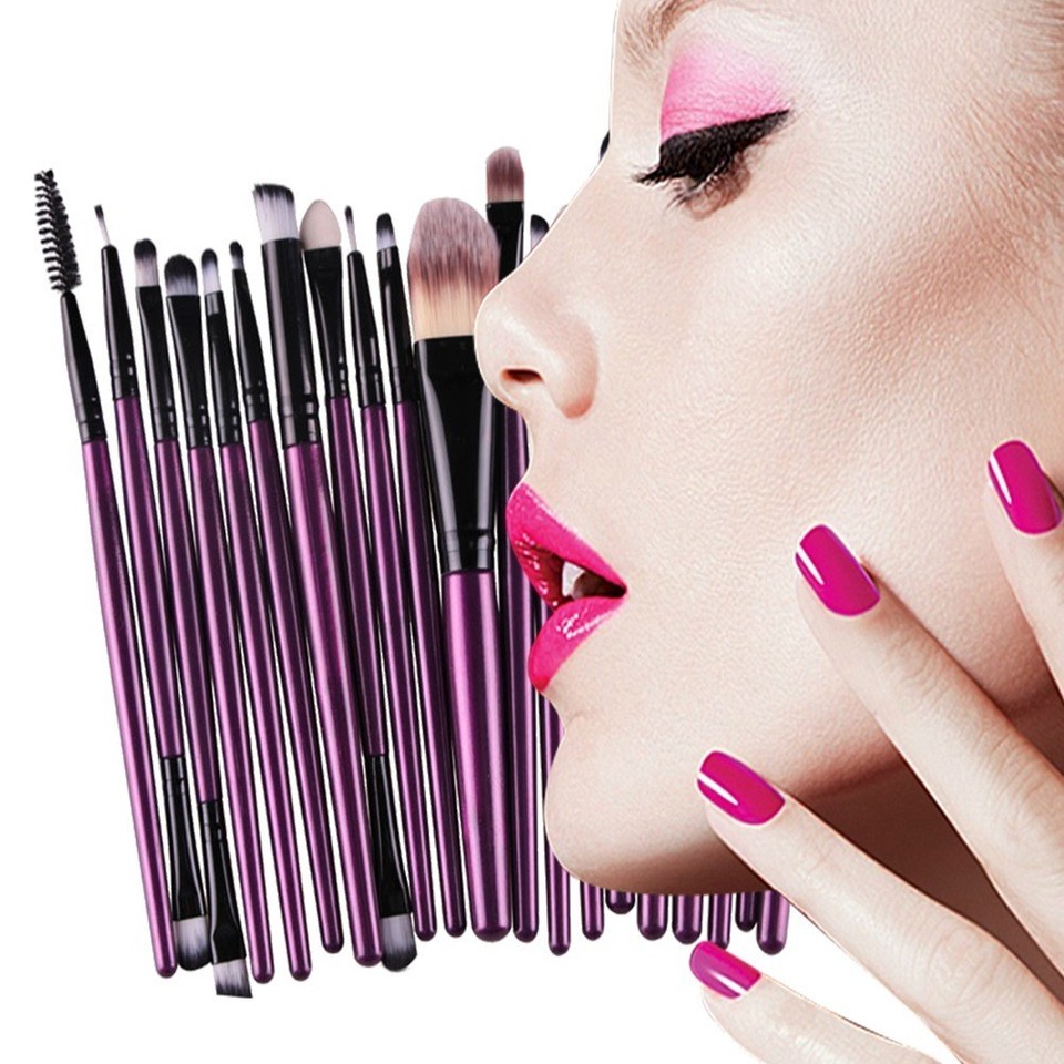 20 PC Makeup Tool Professional Kit Eyeshadow Applicator Brush Brushes ...