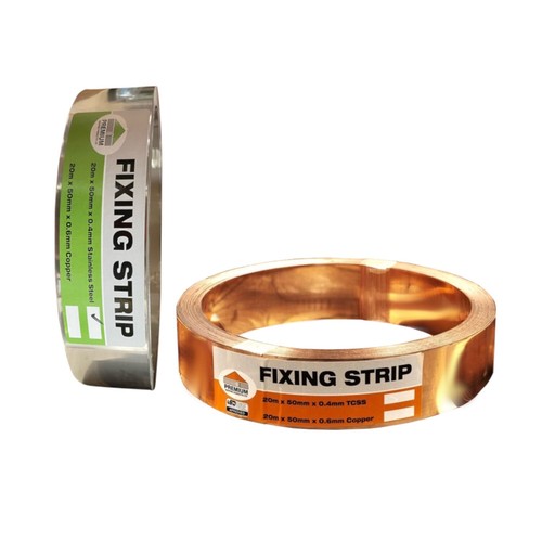 Premium Lead Fixing Strip Stainless Steel or Copper 20m x 50mm Secures ...