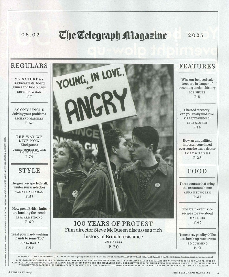 UK Telegraph Magazine: Steve McQueen, Edith Bowman, R. Madeley, Mark ...