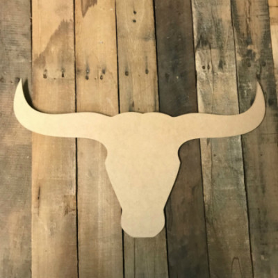 Wooden Longhorn Cutout, Wood Cowboy Shape, Wall Art Shape, Paintable ...