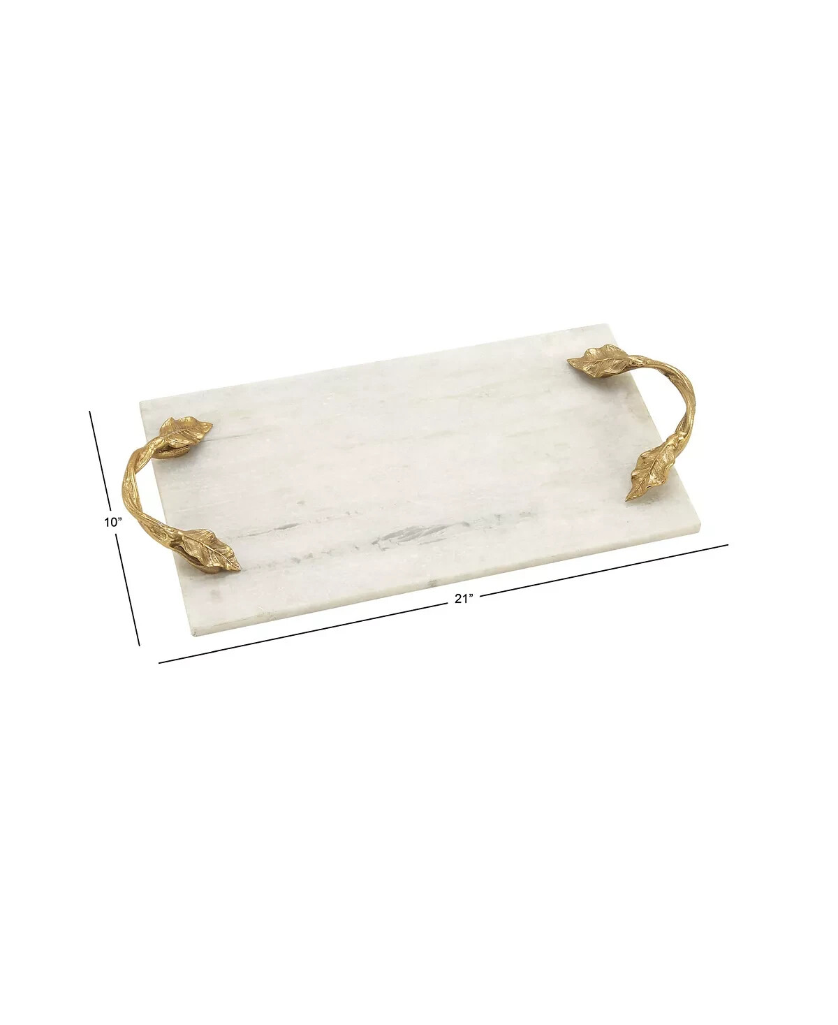 Rosemary Lane H1729 Fashionable Marble Aluminum Rectangle Tray Size ...