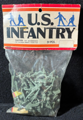 Tim Mee PP SEALED Army Men Toy Soldier plastic US Infantry figures vtg ...