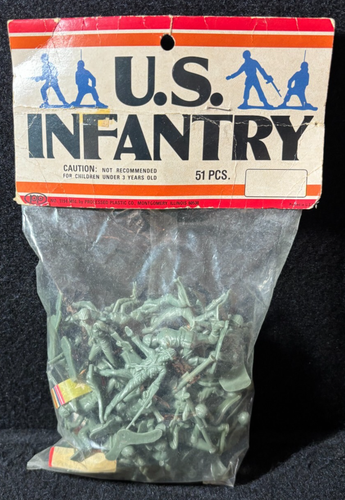 Tim Mee PP SEALED Army Men Toy Soldier plastic US Infantry figures vtg ...