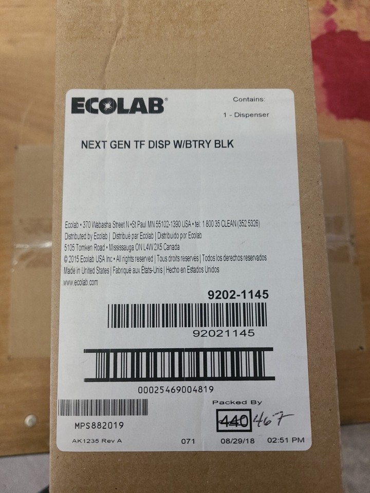 NEW in BOX Ecolab® Touch Free Hand Care Dispenser - Black 9209-1145 | eBay