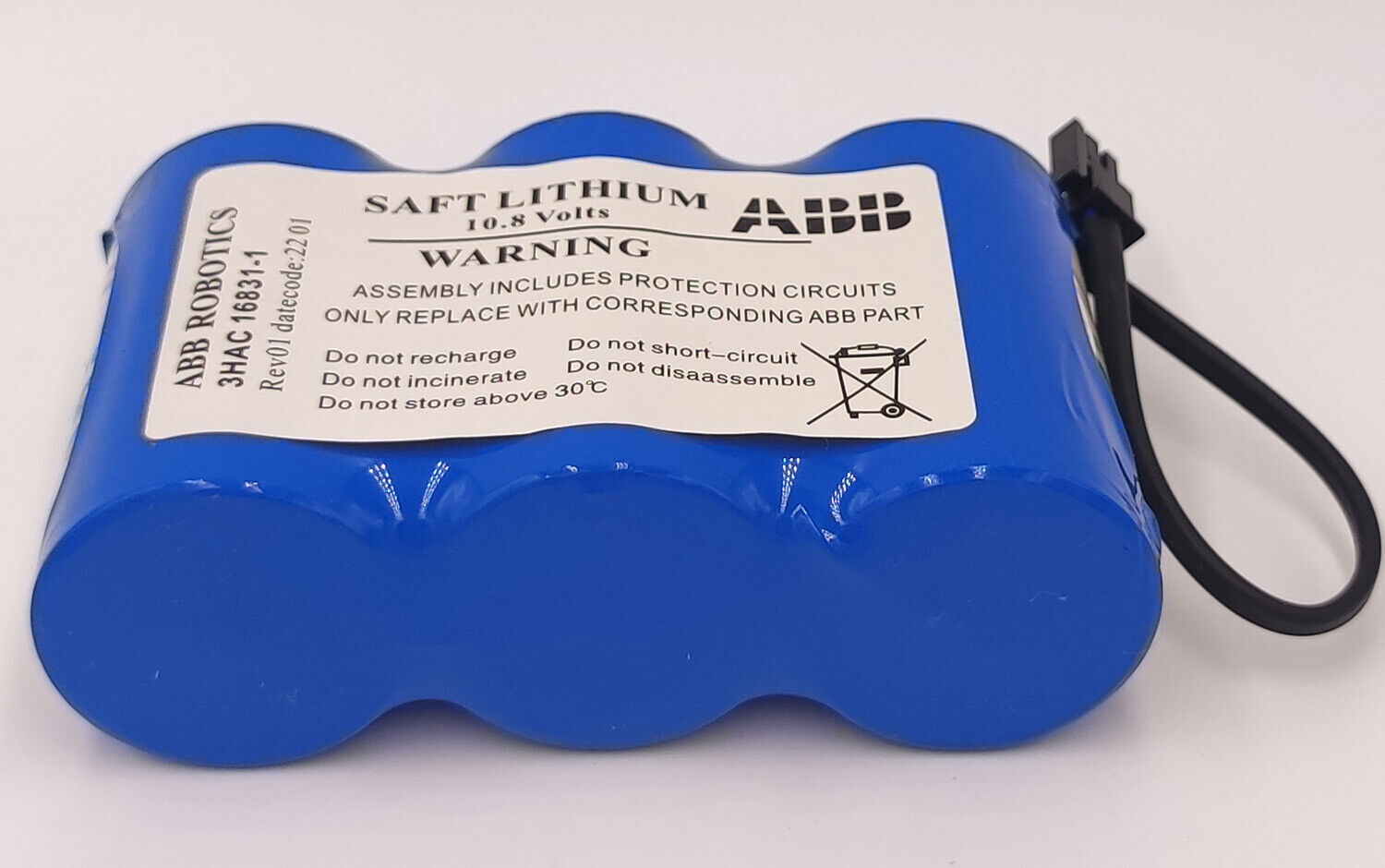 US 3HAC13150-1 / 3HAC16831-1 Battery for ABB 10.8V 17000mah Backup ...