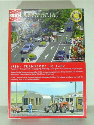 BUSCH HO SCALE MOBILE TRANSPORT BUILDING W/SLIDE OUT 1407 | eBay