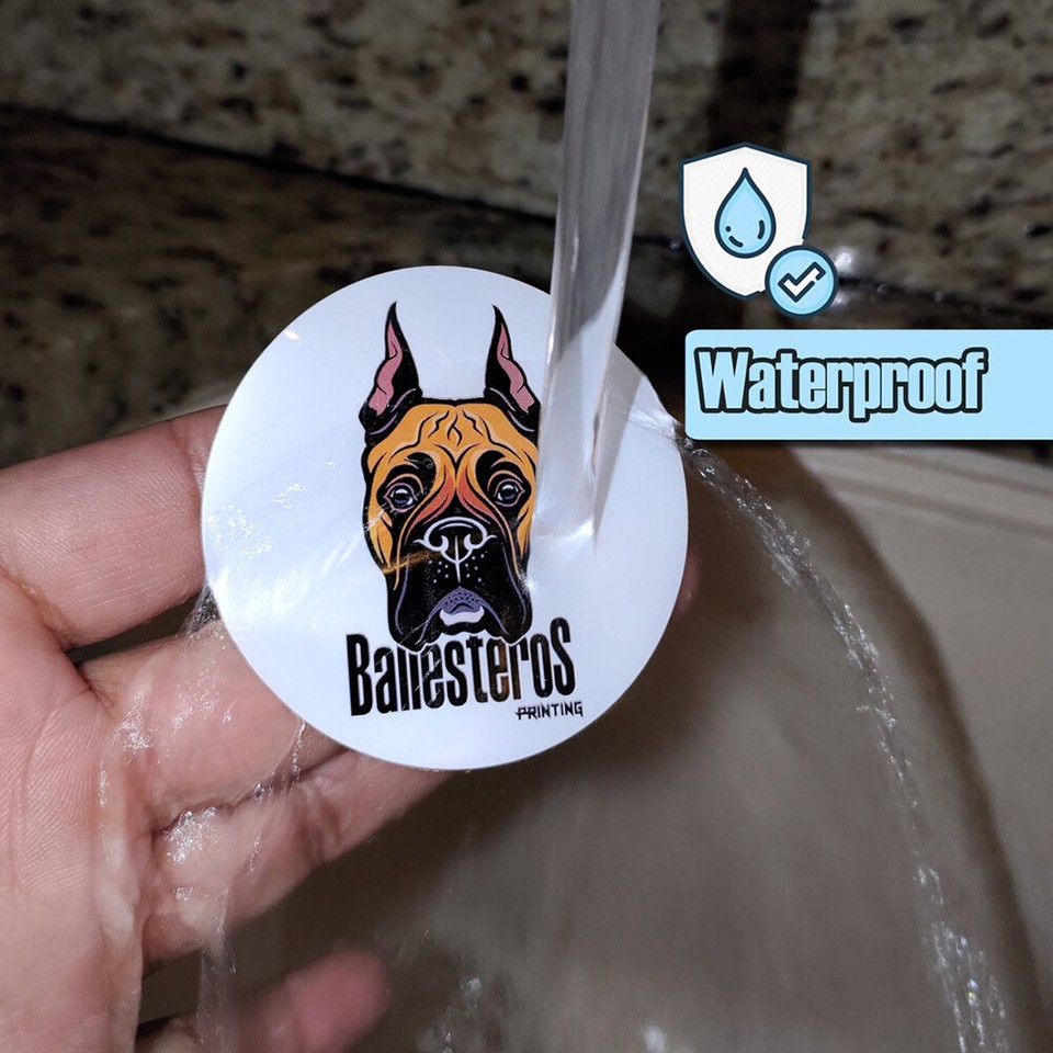 50/100/200/500 Custom Die Cut Gold Metallic Vinyl Stickers Personalized ...