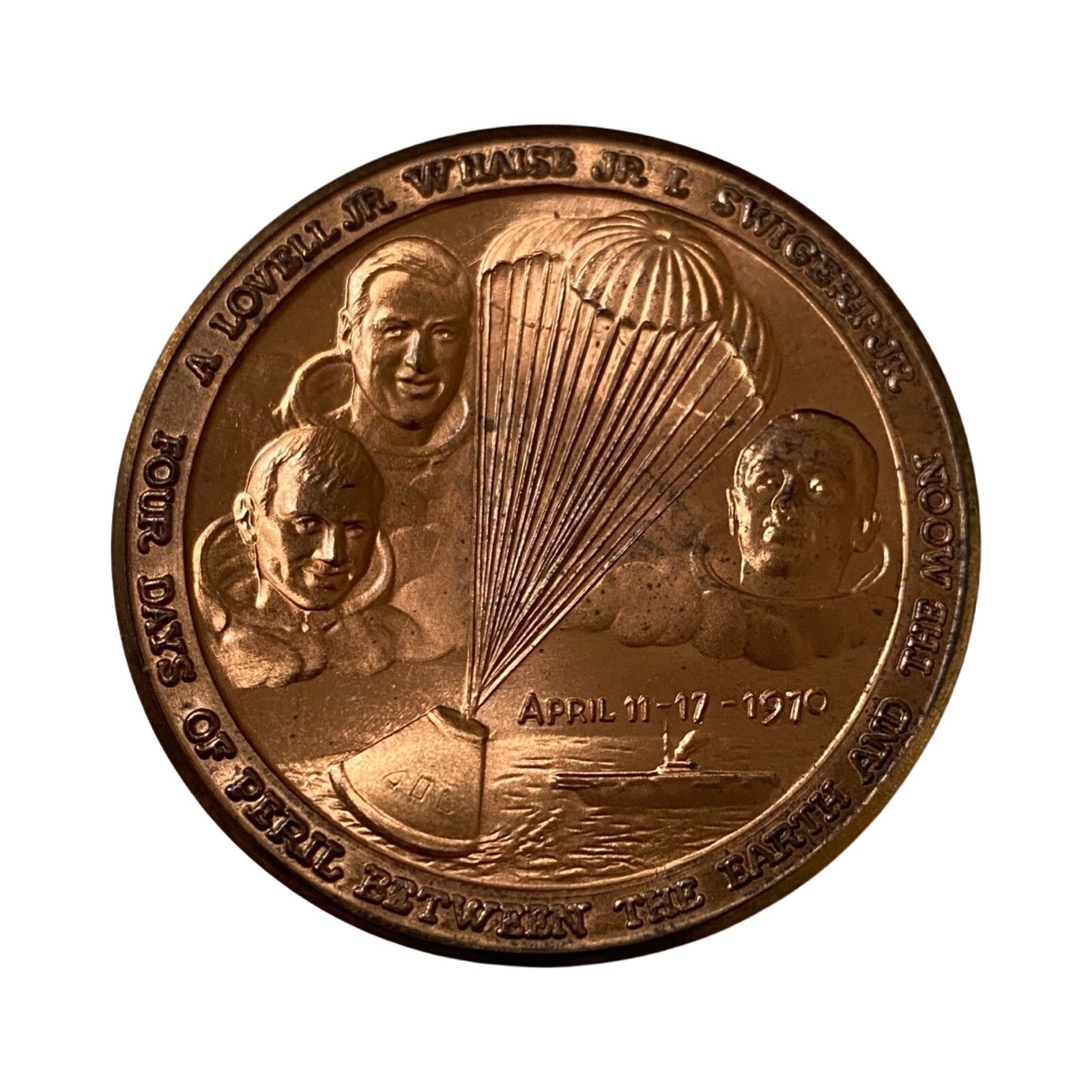 #107 Apollo 13 Mission “Ex Luna Scientia” Bronze Medal 11-17 April 1970 ...