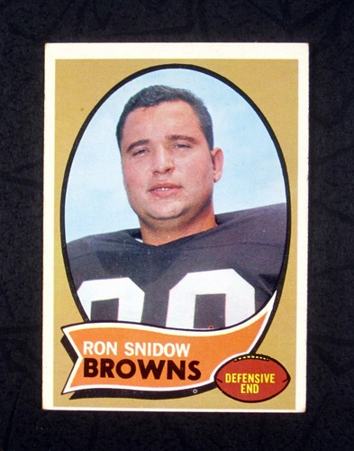 1970 TOPPS SET BREAK #194 Ron Snidow Cleveland Browns (Coin rub on back ...