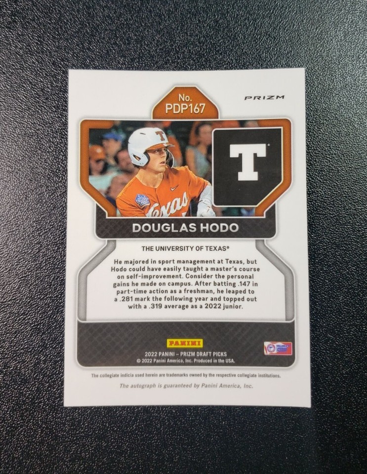 Douglas Hodo 2022 Prizm Draft Picks Baseball Silver Prizm Auto Clemson ...