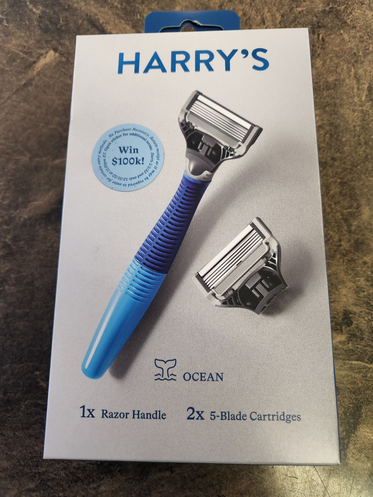 Harry's 5-Blade Manual Razor Handle with 2 Razor Blade Refills - Surf ...