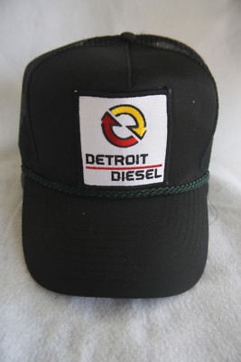 DETROIT DIESEL TRUCKER HAT, WITH PATCH ( ADJUSTABLE Sizing, COLOR BLACK ...