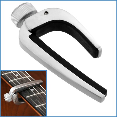 Screw Capo Silver Adjustable Pressure Clamp Guitar Bass Ukulele Durable ...