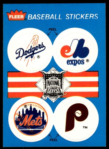 1989 Fleer Team Stickers Dodgers/Expos/Mets/Phillies Baseball Card | eBay