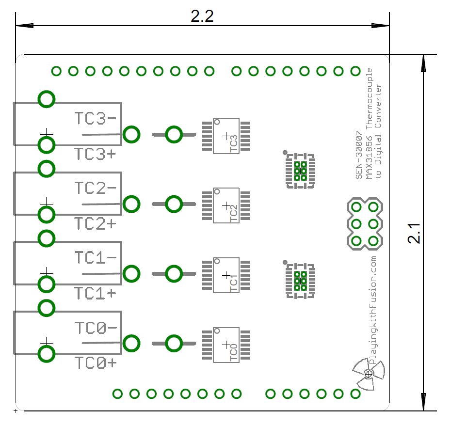MAX31856 Quad Digital Thermocouple Shield, 3.3-5V Arduino (MAX31855 ...