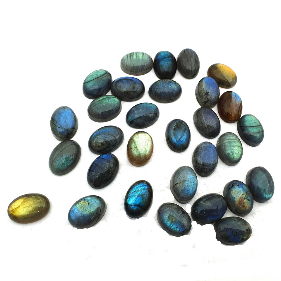 Natural Labradorite Blue Flash Cabochon Oval Gemstone Lot 12 Pcs 13*18 ...