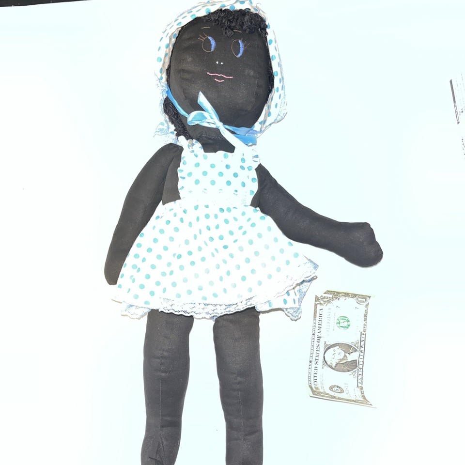 Vintage Handmade African American Rag Doll | eBay