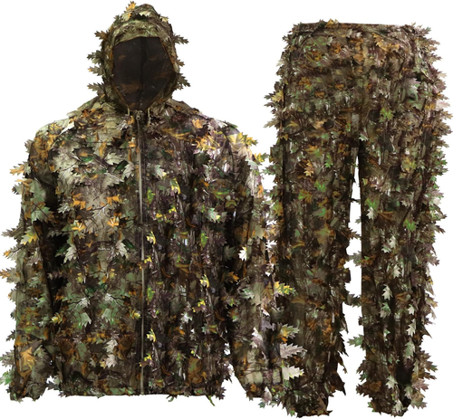 Ghillie Suit 3D Leafy Camo Hunting Suits, Woodland Gilly Suits Gillies ...
