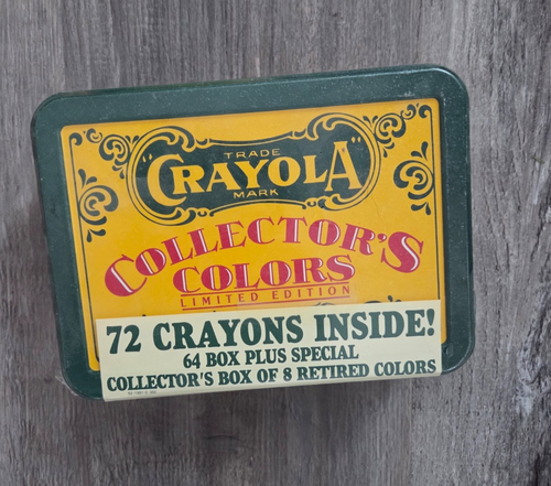 Crayola Limited Edition Tin Box 72 Crayons 1991 including 8 Retired ...