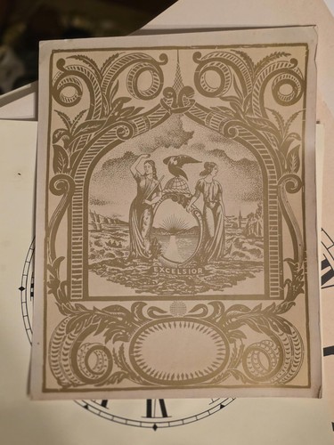 Vintage Art Nouveau Style 'Excelsior'Glass Clock Transfer Decal – 9.5 ...