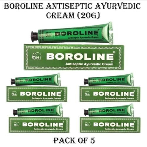 5X 20g Boroline Antiseptic Ayurvedic Cream for abraded Cuts, Chapped ...