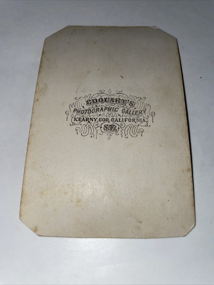 Antique CDV Great Ad 1867 Young Girl With Dark Ringlet Hair Button ...