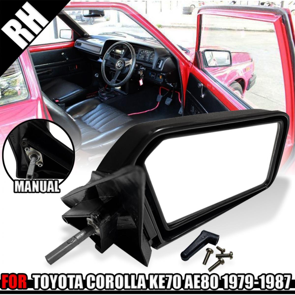 RH Side View Manual Fold Mirrors For Toyota Corolla KE70 AE80 82 EE80 ...