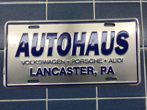 VW License Plate AUTOHAUS Volkswagen PORSCHE AUDI Dealer Lancaster PA ...