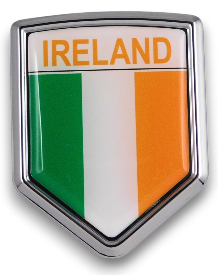 Ireland Decal Irish Flag Car Chrome Emblem Sticker | eBay