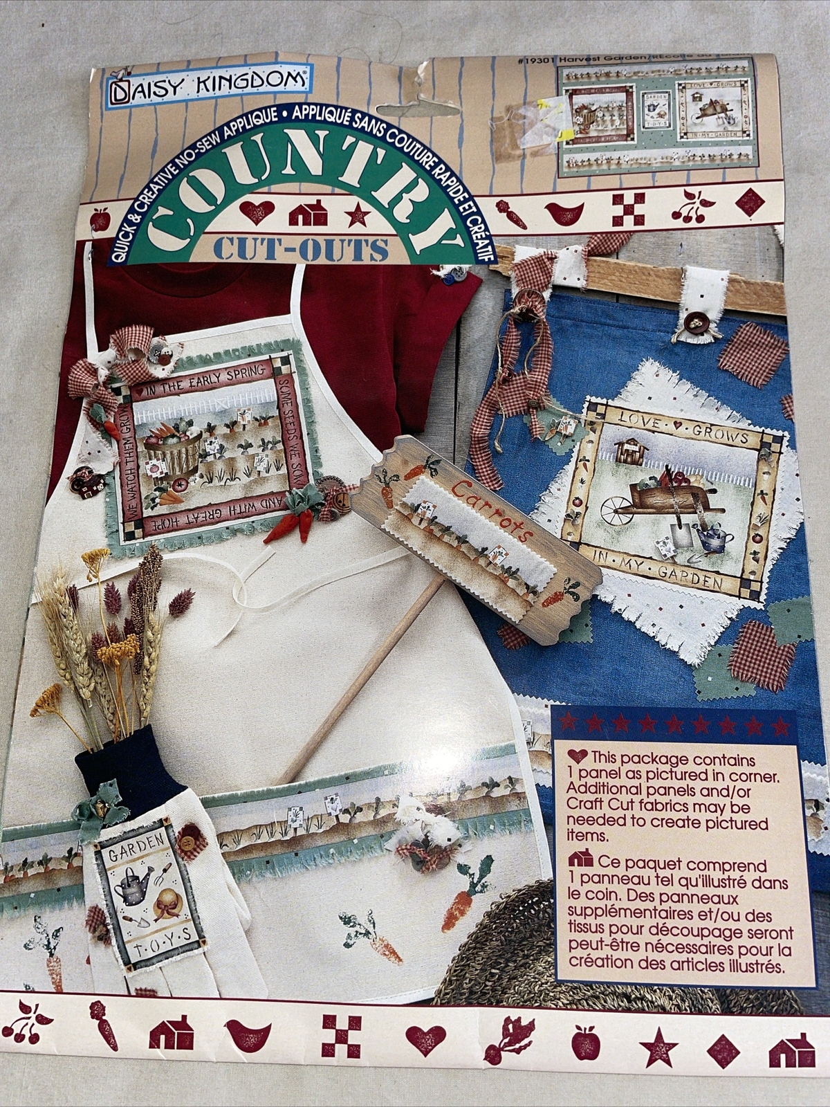 DAISY KINGDOM HARVEST GARDEN Country Cut Outs Fabric Applique CRAFTS | eBay