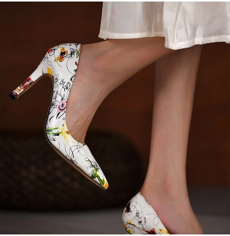 Floral Print High Heels