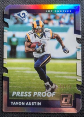 2017 Panini Donruss Press Proof Silver Die-Cut /75 Tavon Austin #138 ...