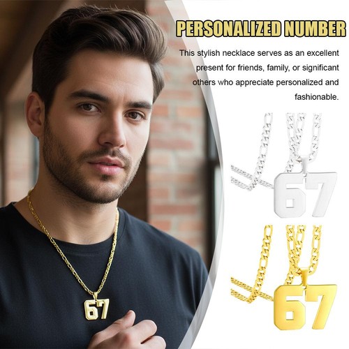 Women Men's 67 Pendant Necklace Charm Chain Personalized Jewelry" | eBay