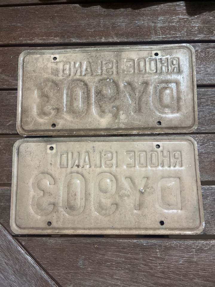 1961-66 Rhode Island License Plate Pair DY 903 | eBay