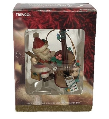 Trevco Ornament Santa Playing Cello Christmas Holiday Collection Music ...