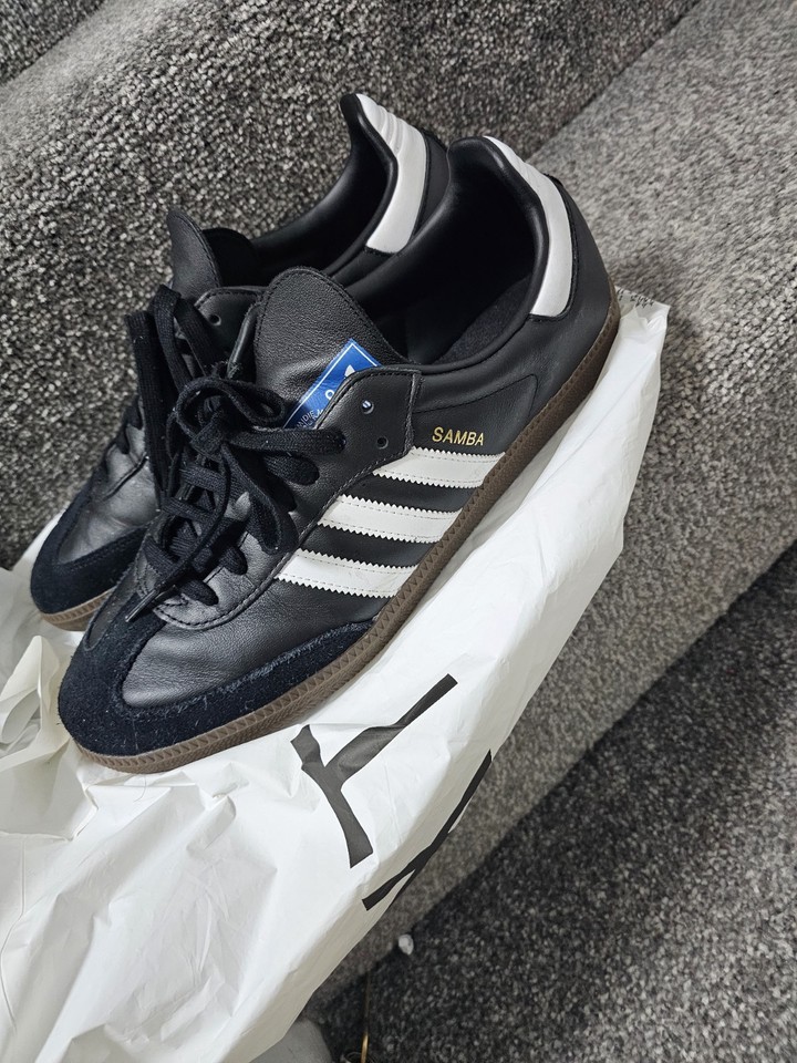 Adidas Samba OG Black White Gum | UK 12 / EU 47 | Classic Retro Leather ...