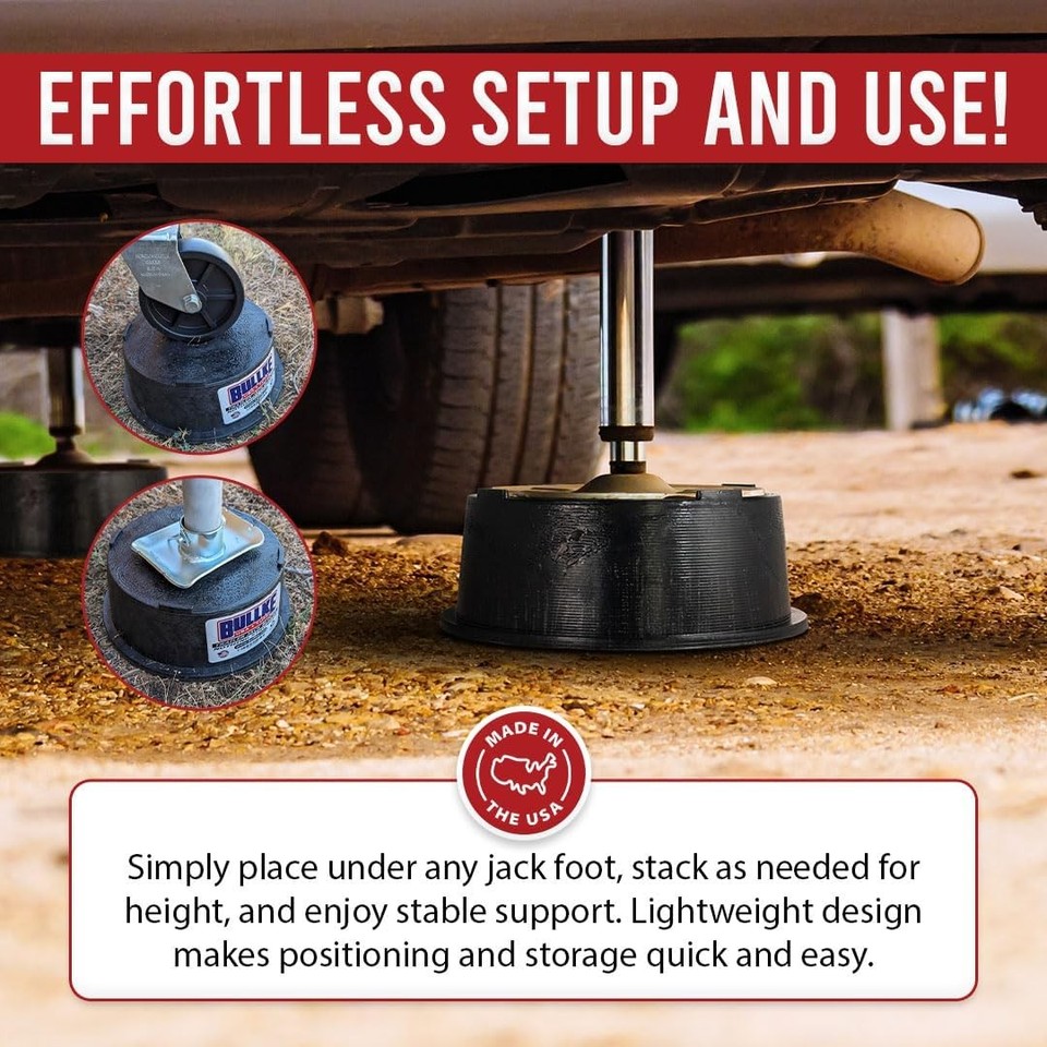 USA-Made Trailer Leveling Blocks for RV and Camper – Heavy-Duty Jack ...