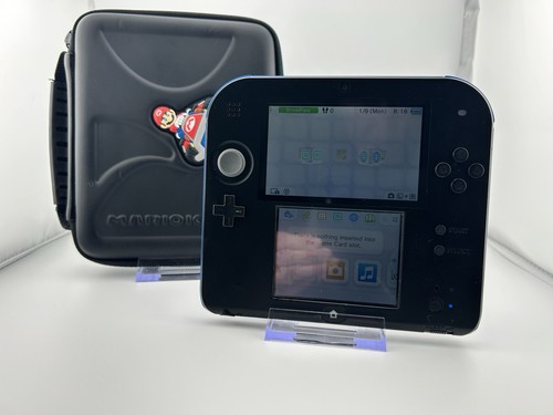 Nintendo 2DS Handheld Console Black / Blue - Stylist 4GB SD & Case ...