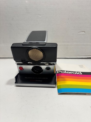 Polaroid SX-70 Land Camera - Sonar OneStep Black Leather W ...