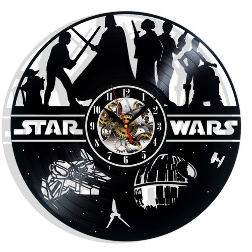 Star Wars Vinyl Wall Clock Records Home Decor Gift Christmas Birthday ...