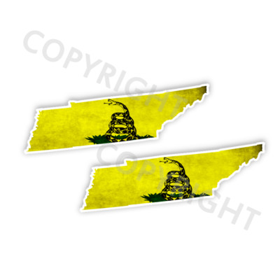 Dont Tread on Me Decal TN Tennessee window vinyl sticker Various Size ...