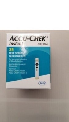 Accu-chek INSTANT 25 strisce reattive diabete GLUCOSIO scad 12/2026 ...