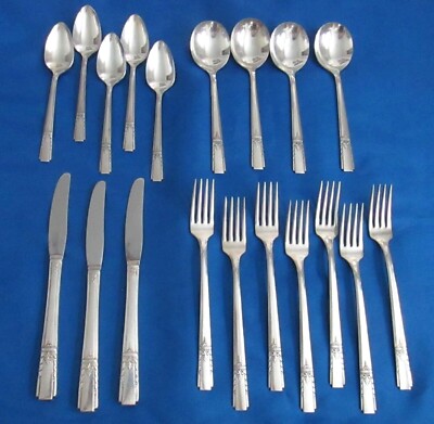 19 Pieces Wm A Rogers Oneida LADY DRAKE Silverplate Flatware- Forks ...
