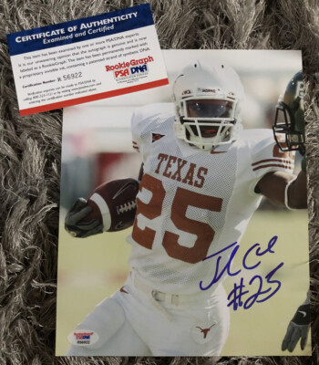 Jamaal Charles Signed Texas Longhorns 8x10 Photo Autograph PSA/DNA ...