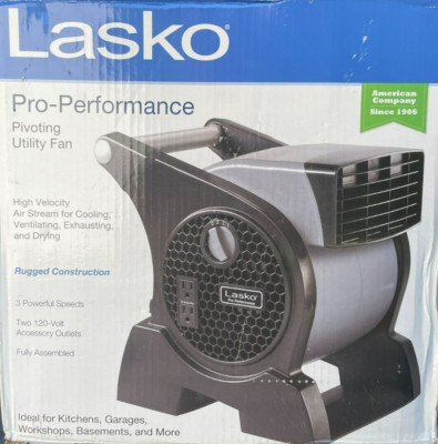 Lasko - 4905 - Pro-Performance High Velocity Utility Fan - Black ...