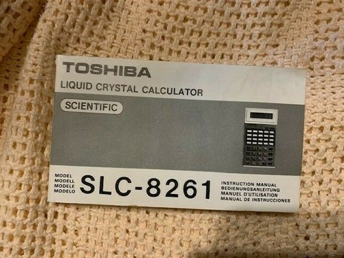 Toshiba liquid crystal calculator and manual model #SLC-8261 | eBay