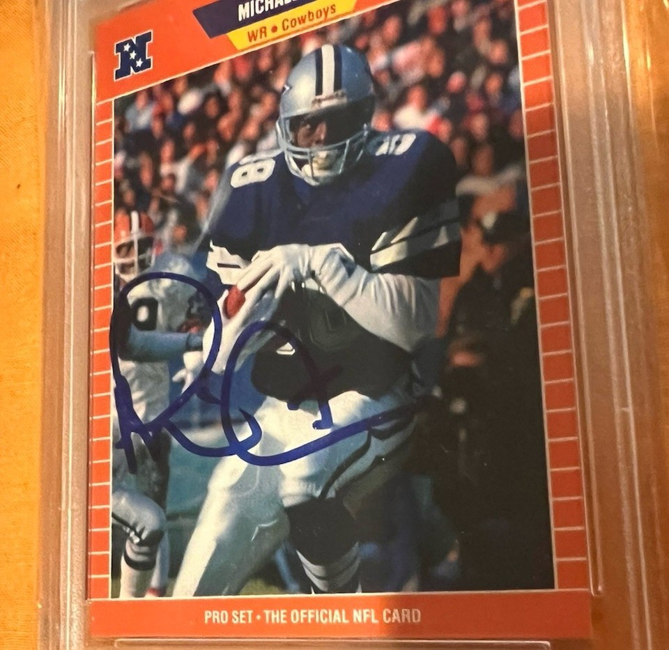 1989 NFL PRO SET Michael Irvin ROOKIE CARD #89 Signed Autograph Gem ...