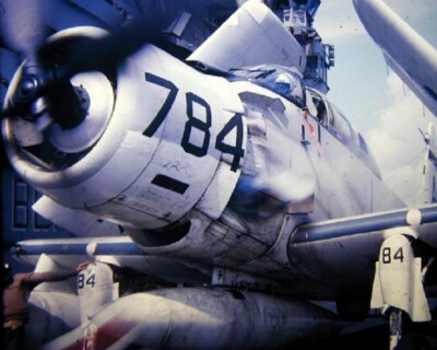 Douglas EA-1F Skyraider aboard Carrier USS Intrepid 8x10 Vietnam War ...