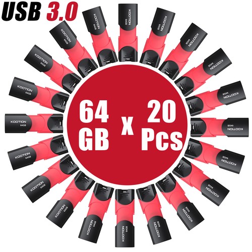 Kootion 64GB 20pcs USB3.0 Flash Drive Thumb Drive Memory Stick High ...
